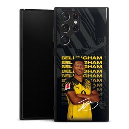 DeinDesign Galaxy S22 Ultra Handy Silikon H&uuml;lle Case schwarz Handyh&uuml;lle Borussia Dortmund Jobe Bellingham Bvb
