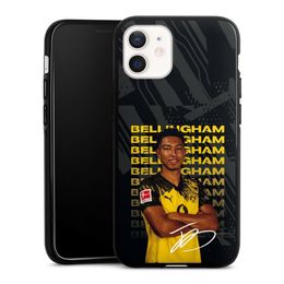 DeinDesign iPhone 12 mini Handy Silikon H&uuml;lle Case schwarz Handyh&uuml;lle Borussia Dortmund Jobe Bellingham Bvb