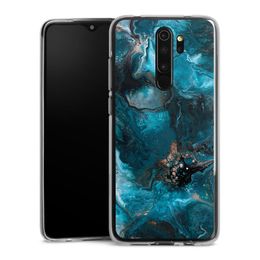 DeinDesign Xiaomi Redmi Note 8 Pro Handy Silikon H&uuml;lle Case transparent Handyh&uuml;lle Ocean Blue Marble Silikon Case