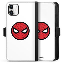 DeinDesign iPhone 11 Handy Klapph&uuml;lle Handyh&uuml;lle aus Kunst Leder schwarz Flip Case Merchandise Marvel Spiderman Sideflip mit Lasche