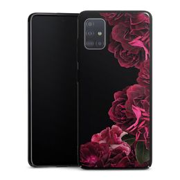 DeinDesign Galaxy A51 Handy Hard Case Schutzh&uuml;lle schwarz Smartphone Backcover Vintage Rose Pink Hard Case