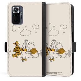DeinDesign Xiaomi Redmi Note 10 Pro Handy Klapph&uuml;lle Handyh&uuml;lle aus Kunst Leder schwarz Flip Case Disney Winnie The Pooh Official Licensed Product Sideflip mit 