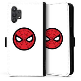 DeinDesign Galaxy A32 5G Handy Klapph&uuml;lle Handyh&uuml;lle aus Kunst Leder schwarz Flip Case Merchandise Marvel Spiderman Sideflip mit langer Lasche