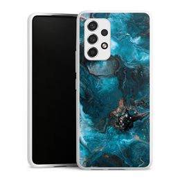 DeinDesign Galaxy A53 5G Handy Silikon H&uuml;lle Case wei&szlig; Handyh&uuml;lle Blue Marble Ocean Silikon Case