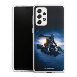 DeinDesign Galaxy A33 5G Handy Silikon H&uuml;lle Case wei&szlig; Handyh&uuml;lle Star Wars Merchandise The Mandalorian Silikon Case