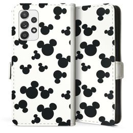 DeinDesign Galaxy A52s 5G Handy Klapph&uuml;lle Handyh&uuml;lle aus Kunst Leder wei&szlig; Flip Case Mickey Mouse Official Licensed Product Disney Sideflip mit Lasche