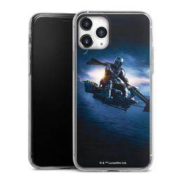 DeinDesign iPhone 11 Pro Handy Slim Case Silikon Handyh&uuml;lle transparent H&uuml;lle extra d&uuml;nn Star Wars Merchandise The Mandalorian Silikon Slim Case