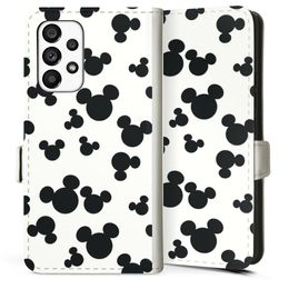 DeinDesign Galaxy A53 5G Handy Klapph&uuml;lle Handyh&uuml;lle aus Kunst Leder wei&szlig; Flip Case Mickey Mouse Disney Official Licensed Product Sideflip mit Lasche