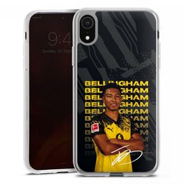 DeinDesign iPhone Xr Handy Silikon H&uuml;lle Case transparent Handyh&uuml;lle Borussia Dortmund Jobe Bellingham Bvb Silikon Case