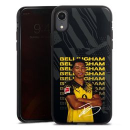 DeinDesign iPhone Xr Handy Silikon H&uuml;lle Case schwarz Handyh&uuml;lle Borussia Dortmund Jobe Bellingham Bvb