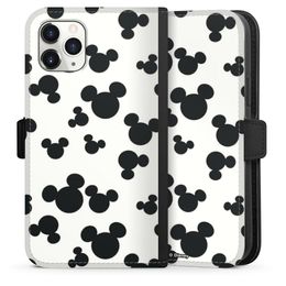 DeinDesign iPhone 11 Pro Handy Klapph&uuml;lle Handyh&uuml;lle aus Kunst Leder schwarz Flip Case Mickey Mouse Official Licensed Product Disney Sideflip mit Lasche