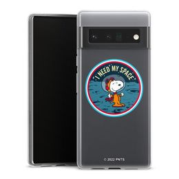 DeinDesign Google Pixel 6 Pro Handy Silikon H&uuml;lle Case transparent Handyh&uuml;lle Peanuts Weltall Snoopy Silikon Case