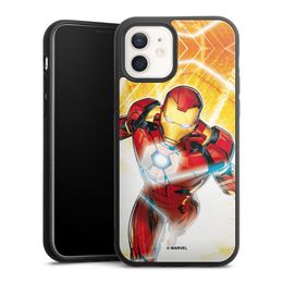 DeinDesign iPhone 12 Handy Gallery Case Handyh&uuml;lle 9H Geh&auml;rtetes Glas R&uuml;ckseite H&uuml;lle Marvel Fire Iron Man Gallery Case