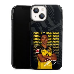 DeinDesign iPhone 13 Mini Handy Slim Case extra d&uuml;nn Silikon Handyh&uuml;lle schwarz H&uuml;lle Borussia Dortmund Jobe Bellingham Bvb Silikon Slim Case