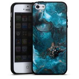 DeinDesign iPhone SE (2016-2019) Handy Silikon H&uuml;lle Case schwarz Handyh&uuml;lle Blue Marble Ocean