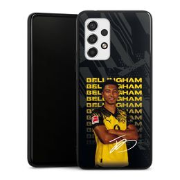 DeinDesign Galaxy A53 5G Handy Silikon H&uuml;lle Case schwarz Handyh&uuml;lle Borussia Dortmund Jobe Bellingham Bvb