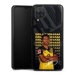 DeinDesign Galaxy A12 Handy Silikon H&uuml;lle Case schwarz Handyh&uuml;lle Borussia Dortmund Jobe Bellingham Bvb
