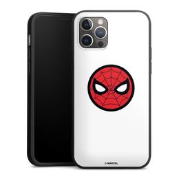 DeinDesign iPhone 12 Pro Handy Premium Silikon H&uuml;lle Handyh&uuml;lle schwarz Case Merchandise Marvel Spiderman Silikon Premium Case