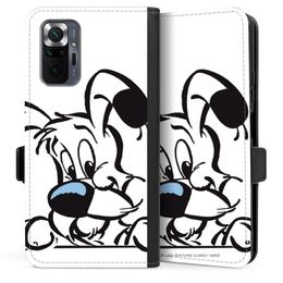 DeinDesign Xiaomi Redmi Note 10 Pro Handy Klapph&uuml;lle Handyh&uuml;lle aus Kunst Leder schwarz Flip Case Comic Idefix Official Licensed Product Sideflip mit langer 