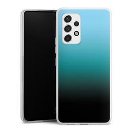 DeinDesign Galaxy A53 5G Handy Silikon H&uuml;lle Case transparent Handyh&uuml;lle Two-Tone Ombre Black Silikon Case