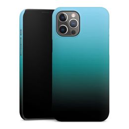 DeinDesign iPhone 12 Pro Max Handy Premium Case Smartphone Handyh&uuml;lle Schutzh&uuml;lle matt Ombre Black Two-Tone Premium Case