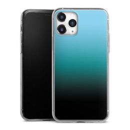 DeinDesign iPhone 11 Pro Handy Slim Case Silikon Handyh&uuml;lle transparent H&uuml;lle extra d&uuml;nn Two-Tone Ombre Black Silikon Slim Case