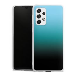 DeinDesign Galaxy A33 5G Handy Silikon H&uuml;lle Case transparent Handyh&uuml;lle Ombre Two-Tone Black Silikon Case