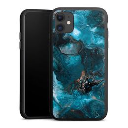 DeinDesign iPhone 11 Handy Premium Silikon H&uuml;lle Handyh&uuml;lle schwarz Case Blue Marble Ocean Silikon Premium Case