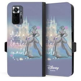 DeinDesign Xiaomi Redmi Note 10 Pro Handy Klapph&uuml;lle Handyh&uuml;lle aus Kunst Leder schwarz Flip Case Disney Cinderella Official Licensed Product Sideflip mit langer