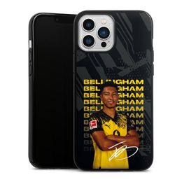 DeinDesign iPhone 13 Pro Max Handy Silikon H&uuml;lle Case schwarz Handyh&uuml;lle Borussia Dortmund Jobe Bellingham Bvb