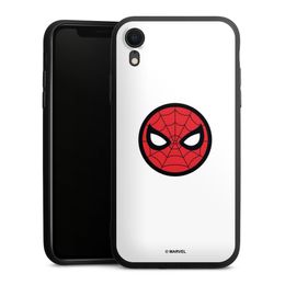 DeinDesign iPhone Xr Handy Premium Silikon H&uuml;lle Handyh&uuml;lle schwarz Case Merchandise Marvel Spiderman Silikon Premium Case