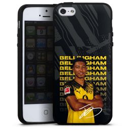 DeinDesign iPhone SE (2016-2019) Handy Silikon H&uuml;lle Case schwarz Handyh&uuml;lle Borussia Dortmund Jobe Bellingham Bvb