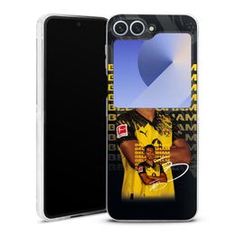 DeinDesign Galaxy Z Flip 7 FE Handy Hard Case Schutzh&uuml;lle transparent Smartphone Handy H&uuml;lle Borussia Dortmund Jobe Bellingham Bvb Hard Case