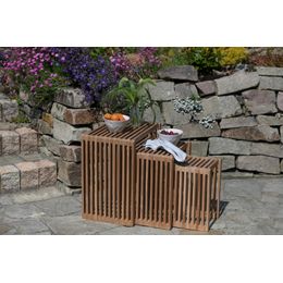 Garten-Beistelltischset Woodie 3er-Set Teak