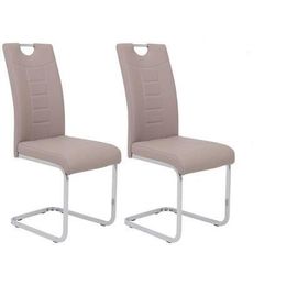 Schwingstuhl 2er-Set Ruby S Cappuccino gepolstert