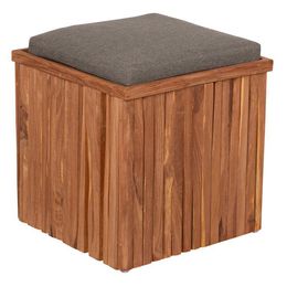 Gartenhocker Woodie Teak mit Stauraum