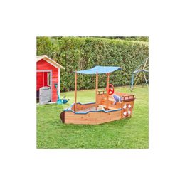 Home Deluxe Sandkasten Schiffsoptik mit Bank MATSCHEKISTE - 160 x 78 cm