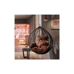 Home Deluxe Polyrattan H&auml;ngesessel CIELO - Grau/Braun nur Korb