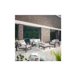 Home Deluxe Gartenlounge Aluminium RIO L - Anthrazit