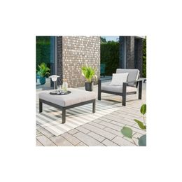 Home Deluxe Gartenlounge Aluminium RIO S - Anthrazit