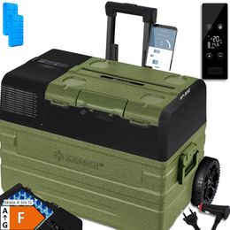 Kesser&reg; Kompressor K&uuml;hlbox elektrisch Gefrierbox, Mit APP-Steuerung USB-Anschluss 12/24 V 230V, +Teleskopstange R&auml;der K&uuml;hlschrank K&uuml;hlung bis -20 &deg;C f&uuml;r Auto, Lkw, Boot, Reisemobil, Camping