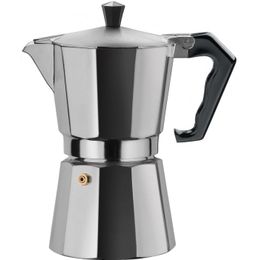 Espressokocher GNALI & ZANI "brasil", grau (aluminiumfarben), 6, Kaffeemaschinen, Aluminium, auch als Camping-Kocher geeignet, Made in Italy