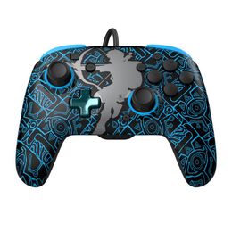 Controller "Rematch Glow, NS, kabelgebunden", blau, schwarz, B:13,8cm H:6,8cm T:16,2cm, PDP - PERFORMANCE DESIGNED PRODUCTS, Spielecontroller