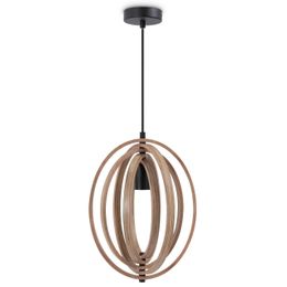 Paco Home Pendelleuchte "BARRY M", schwarz (schwarz, holz), 1, H: 35,8cm, Leuchten, Pendelleuchte