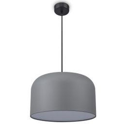Paco Home Pendelleuchte "BOWL", grau (grau, wei&szlig;), 1, &Oslash; 25cm, Leuchten, Pendelleuchte