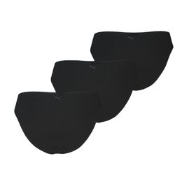 Slip Puma "Puma WOMEN MAINLINE BRIEFS", Damen, Gr. M, schwarz, Single Jersey, Obermaterial: 56% Baumwolle, 38% Modal, 6% Elasthan, k&ouml;rpernah, Unterhosen Slip, unifarben oder meliert