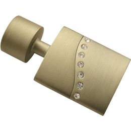 Gardinenstangen-Endst&uuml;ck Gardinia "Flat", beige (champagner), B:1,9cm H:7cm L:7cm &Oslash;:1,9cm, Gardinenstangenendst&uuml;cke, Gardinenstangen-Endst&uuml;ck, Serie Gardinenstange Kira