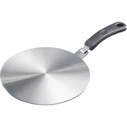 Kochfeld-Adapter Westmark "Induktionsadapterplatte, &Oslash; 28 cm", silberfarben, B:28cm H:4,4cm T:48cm &Oslash;:28cm, Edelstahl, Haushaltsger&auml;teadapter, abnehmbarer, w&auml;rmeisolierter Griff