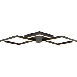 Brilliant LED Deckenleuchte "Tavora", schwarz, H: 5cm, Leuchten, LED-Profilleuchte, 61 x 28 cm, 2500 lm, 3000 K, Metall, schwarz, LED Deckenleuchte