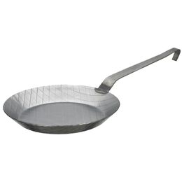Bratpfanne GSW "Eisen", silberfarben, H:3cm &Oslash;:20cm, Pfannen, Bratpfanne, Pfanne aus rauten geschmiedetem Eisen in starker Gastro-Qualit&auml;t